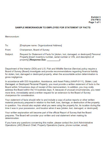 Memorandum - Examples, PDF | Examples