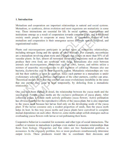 Mutualistic - Examples, PDF | Examples