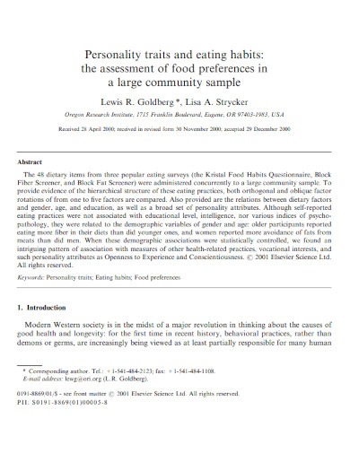 Personality Traits - Examples, PDF | Examples