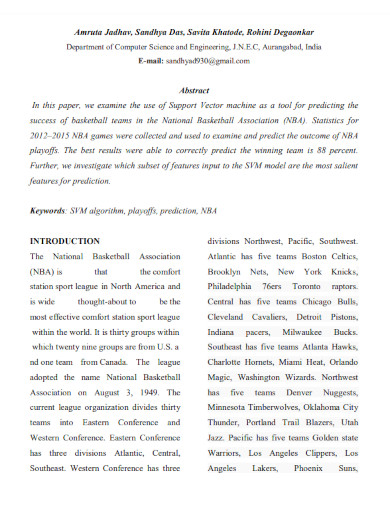 NBA Playoff - Examples, PDF | Examples