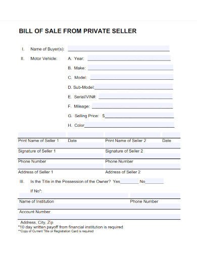 Bill of Sale - 17+ Examples, PDF, How to