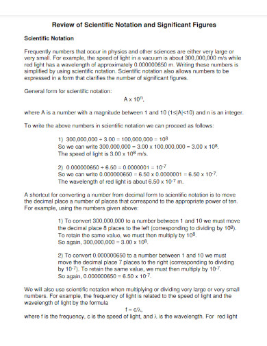 Scientific Notation - 19+ Examples, Format, How to, PDF