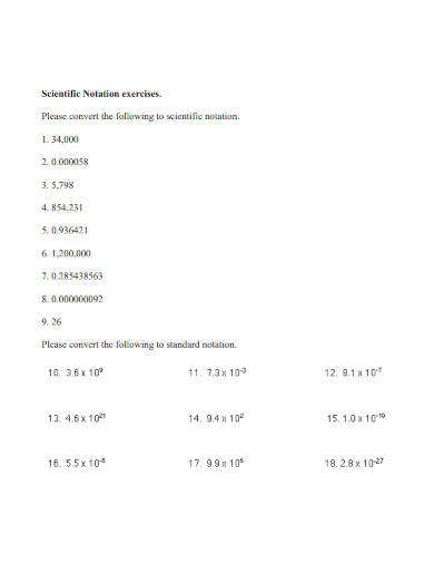 Scientific Notation - 19+ Examples, Format, How to, PDF