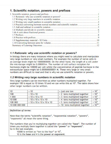 Scientific Notation - 19+ Examples, Format, How to, PDF
