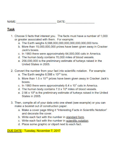 Scientific Notation - 19+ Examples, Format, How to, PDF