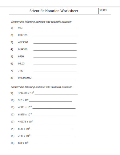 Scientific Notation - 19+ Examples, Format, How to, PDF