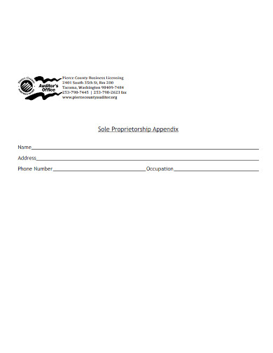 Sole Proprietorship - Examples, PDF | Examples