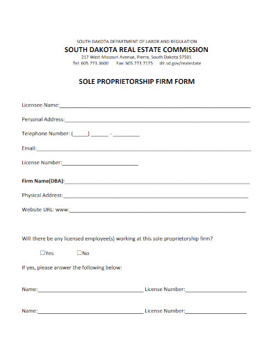 Sole Proprietorship - Examples, PDF | Examples