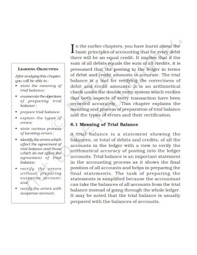 Trial Balance - Examples, PDF | Examples