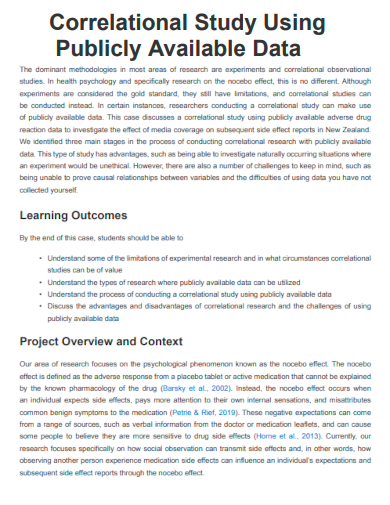 Correlational Study - Examples, PDF | Examples