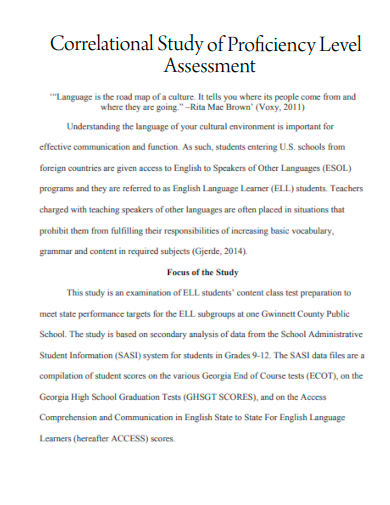 Correlational Study - Examples, PDF | Examples