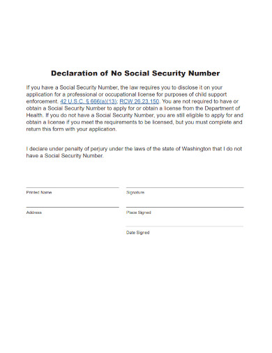 Social Security Number Examples Pdf Examples