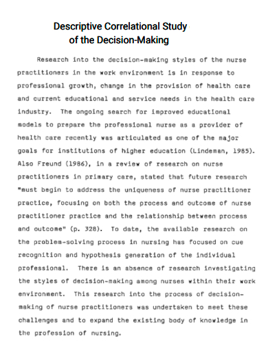 Correlational Study - Examples, PDF | Examples