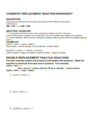 Double Replacement Reaction - Examples, How to Write, PDF