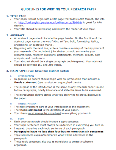 Research Paper Format - Examples, PDF | Examples