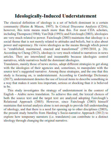 Understatement - Example, PDF | Examples