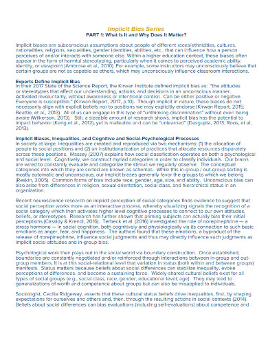 Implicit Bias - Examples, PDF | Examples