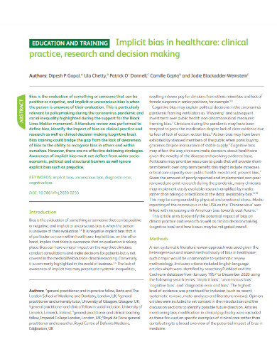 Implicit Bias - Examples, PDF | Examples