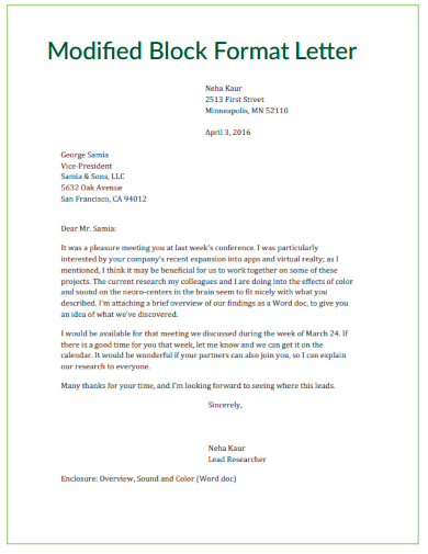 Block Letter Format - Examples, PDF | Examples