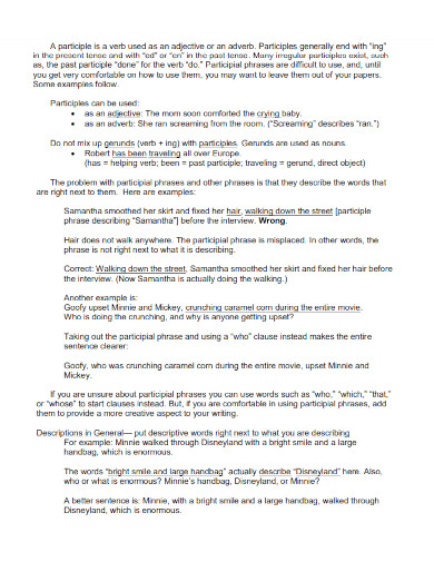 Participial Phrase - Examples, PDF | Examples
