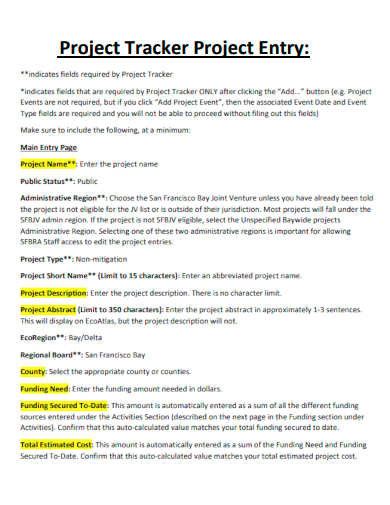 Project Tracker - Examples, PDF | Examples