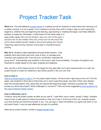 Project Tracker - Examples, PDF | Examples