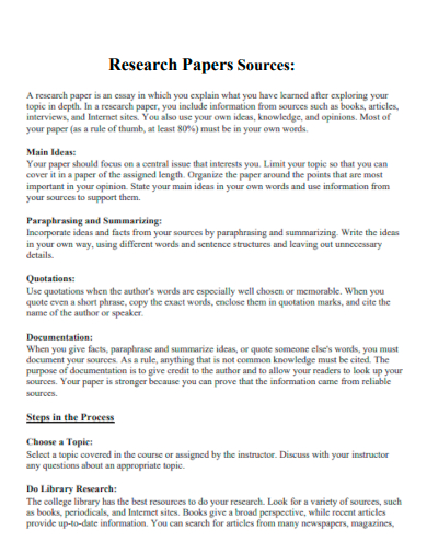 Research Paper Format - Examples, PDF | Examples