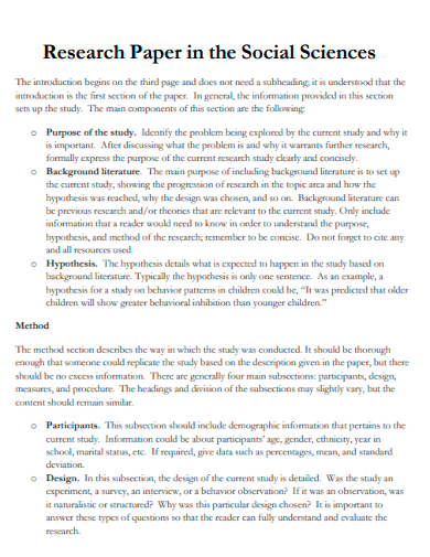 Research Paper Format - Examples, PDF | Examples