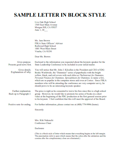 Block Letter Format Examples PDF Examples Block Letter Format Examples PDF Examples