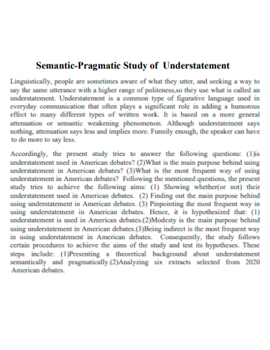 Understatement - Example, PDF | Examples