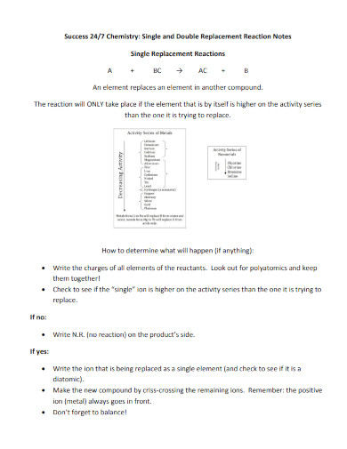 Double Replacement Reaction - Examples, How to Write, PDF