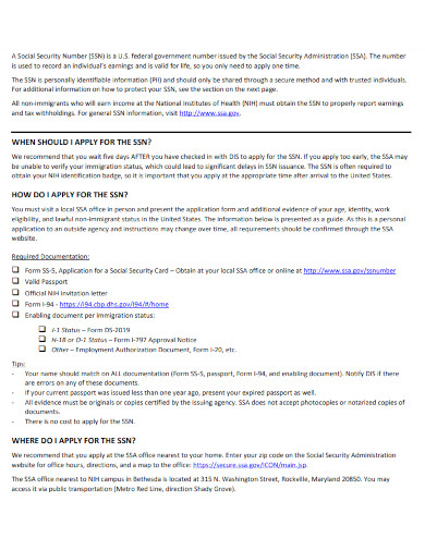 Social Security Number - Examples, PDF | Examples