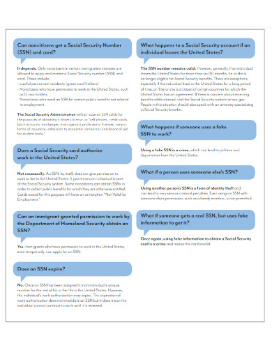 Social Security Number - Examples, PDF | Examples
