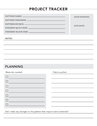 Project Tracker - Examples, PDF | Examples