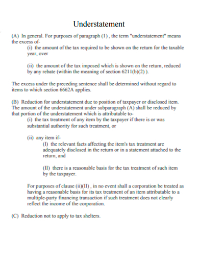 Understatement - Example, PDF | Examples