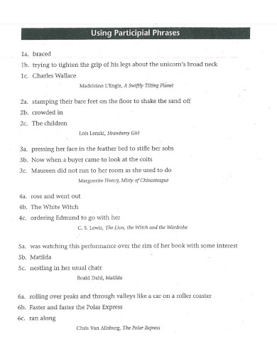 Participial Phrase - Examples, PDF | Examples