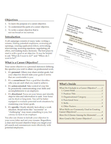 10+ Objective Statement Examples - Format, Sample | Examples