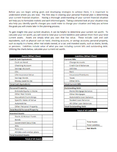 Financial Goals - 10+ Examples, Format, Sample | Examples