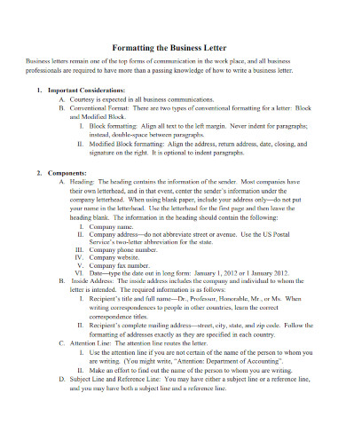 Format a Letter - 10+ Examples, How to format, PDF