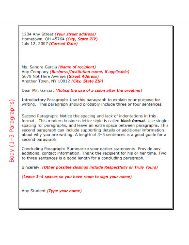 Format a Letter - 10+ Examples, How to format, PDF