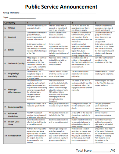 Public Service Announcement - Examples, PDF | Examples