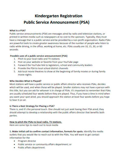 Public Service Announcement - Examples, PDF | Examples
