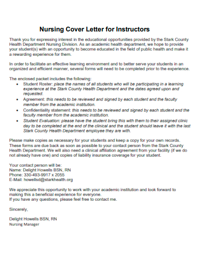Nursing Cover Letter - Examples, Google Docs, MS Word, Apple Pages, PDF ...