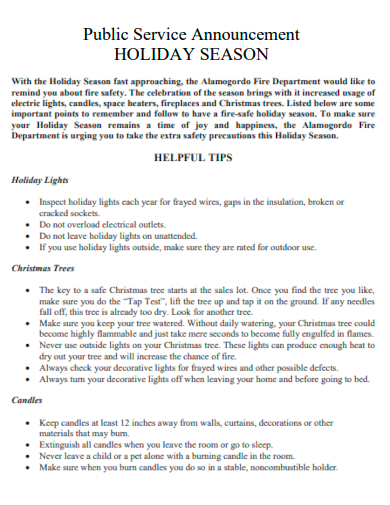 Public Service Announcement - Examples, PDF | Examples