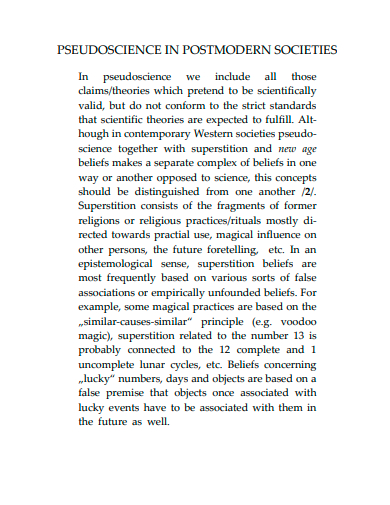 Pseudoscience - Examples, PDF | Examples