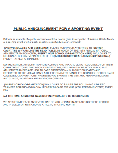 Public Service Announcement - Examples, PDF | Examples