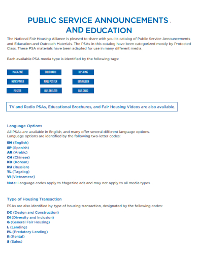 Public Service Announcement - Examples, PDF | Examples