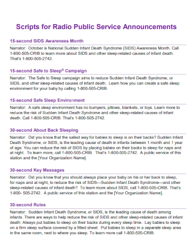 Public Service Announcement - Examples, PDF | Examples