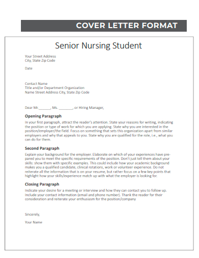 Nursing Cover Letter - Examples, Google Docs, MS Word, Apple Pages, PDF ...