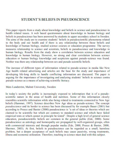 Pseudoscience - Examples, PDF | Examples